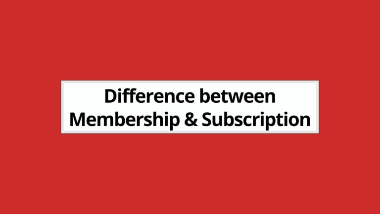Difference between Membership and Subscription Business Models (2025)